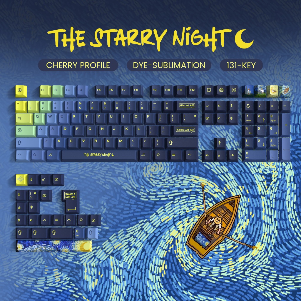 X xvx Starry Sky Theme 131-Key Sublimation Craft Adequado para teclado ...