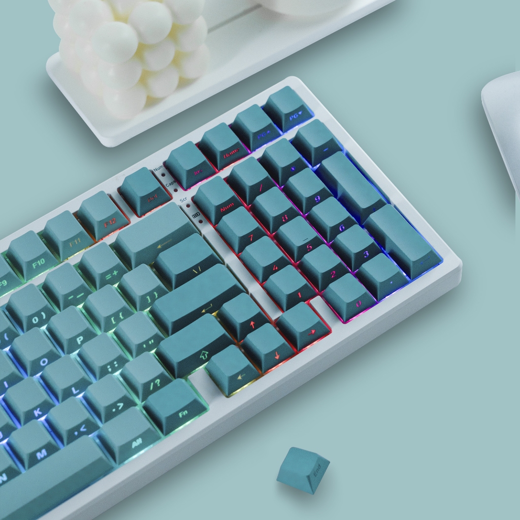 Xvx Horizontal gradiente Streamer Keycap lado gravado transmitância de ...