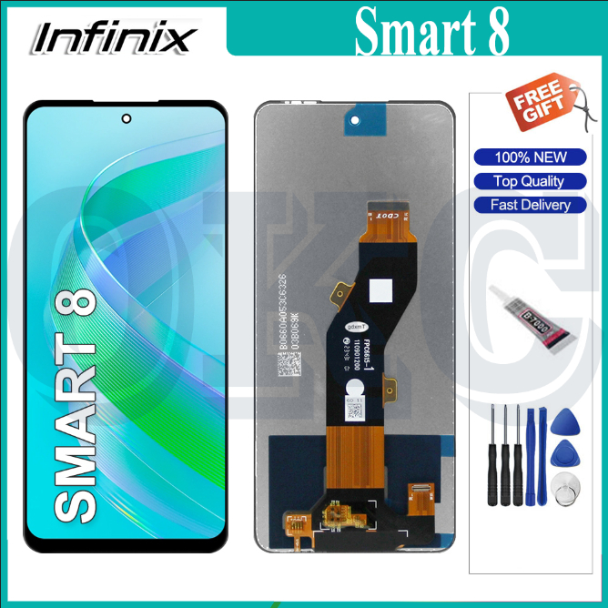 LCD Original Para Infinix Smart 8/HD Plus Display Touch Screen Digitalizador Conjunto Completo ...