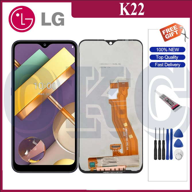 Original Para LG K22 LCD Com Moldura Display Digitador Da Tela De Toque Conjunto Completo ...