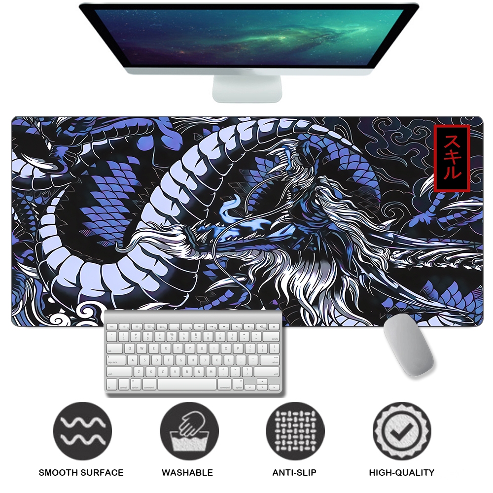 Mousepad Gamer 900x400 Teclado Dragão Púrpura E Mouse Pad Rgb ...