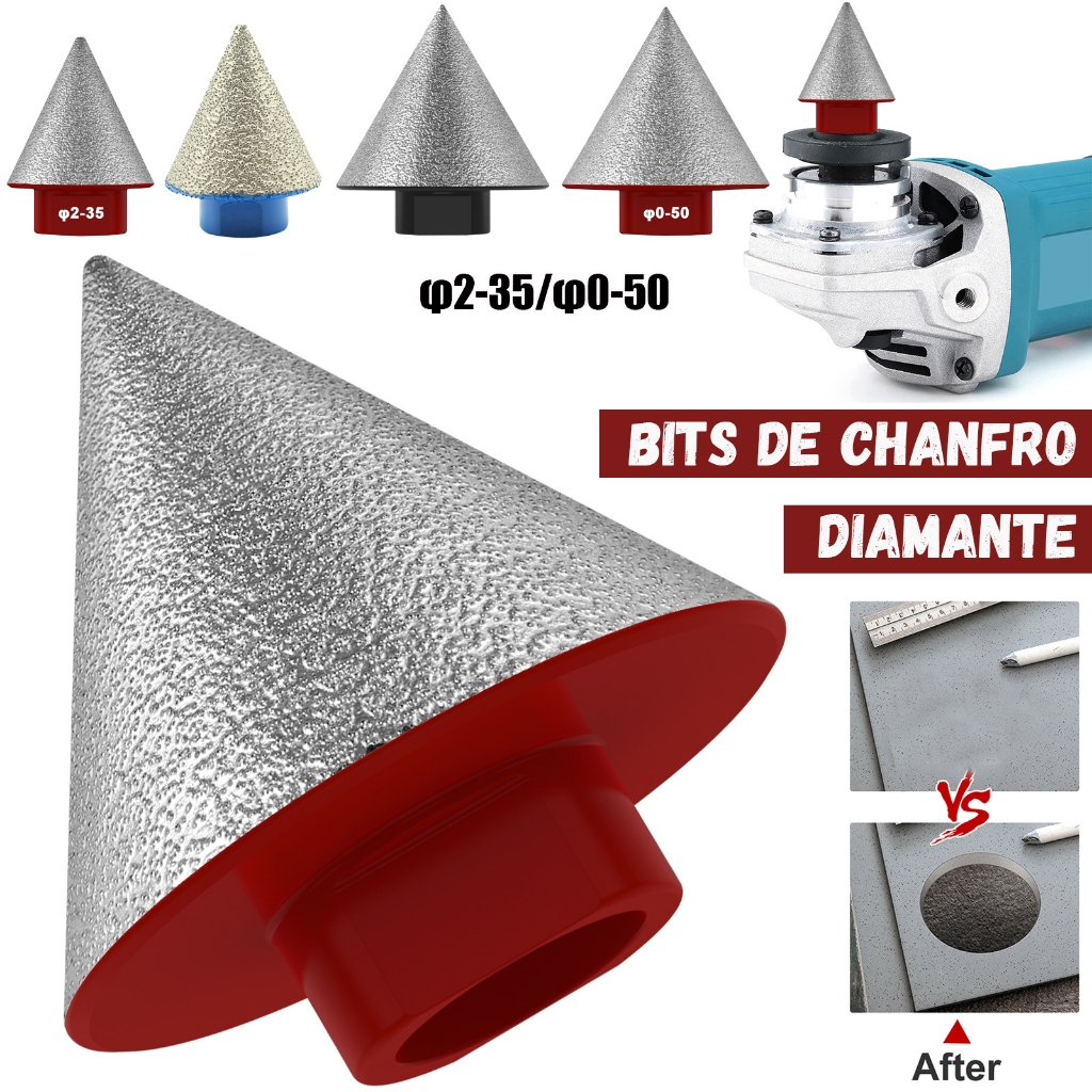 Bits De Chanfro Diamante Broca De Resistente Fresa Cônica Profissional ...