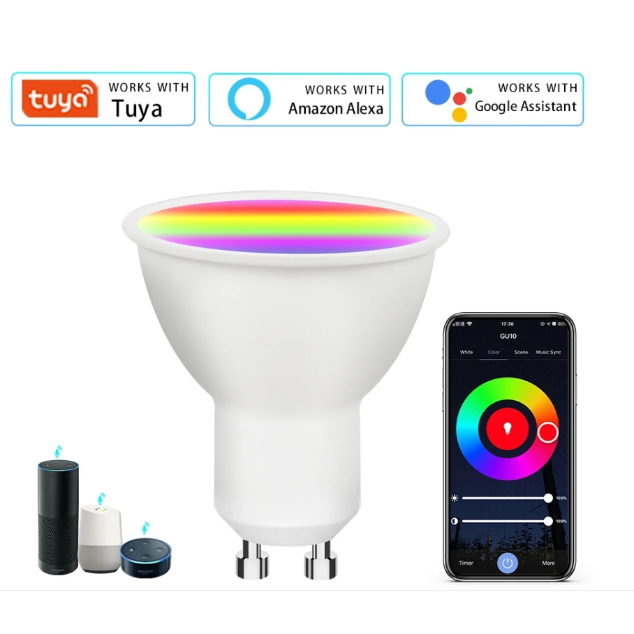 Tuya-Smart Lâmpadas LED Para Quarto , Lâmpada Regulável , Vida ...