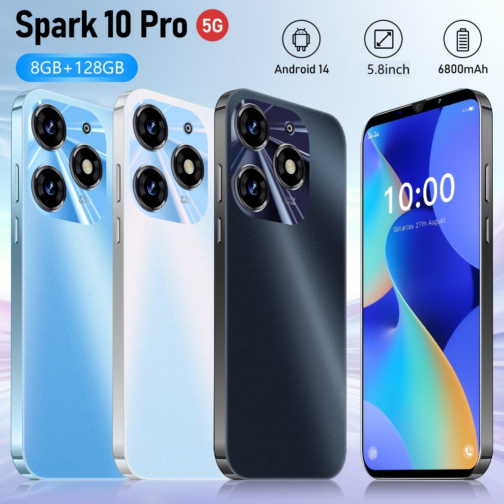 Smartphone Spark10 Pro 4G/5G De 5,8 Polegadas Tela Ultra Transparente ...