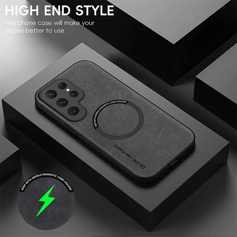 Capa Magnética De Couro De Luxo Anti-Queda Para Samsung Galaxy S24 S23 S22 S20 Ultra Plus S21 ...