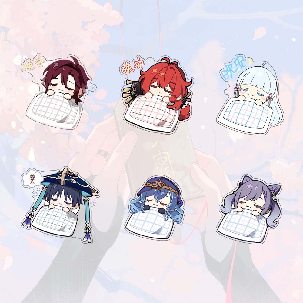 Genshin Impact Adorável Criativo Distintivo De Acrílico Estilo Cartoon ...
