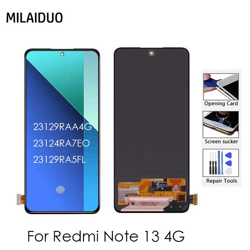 6.67'AMOLED/TFT Para Xiaomi Redmi Nota 13 4G 23129RAA4G Display LCD Com Quadro Tela De Toque ...