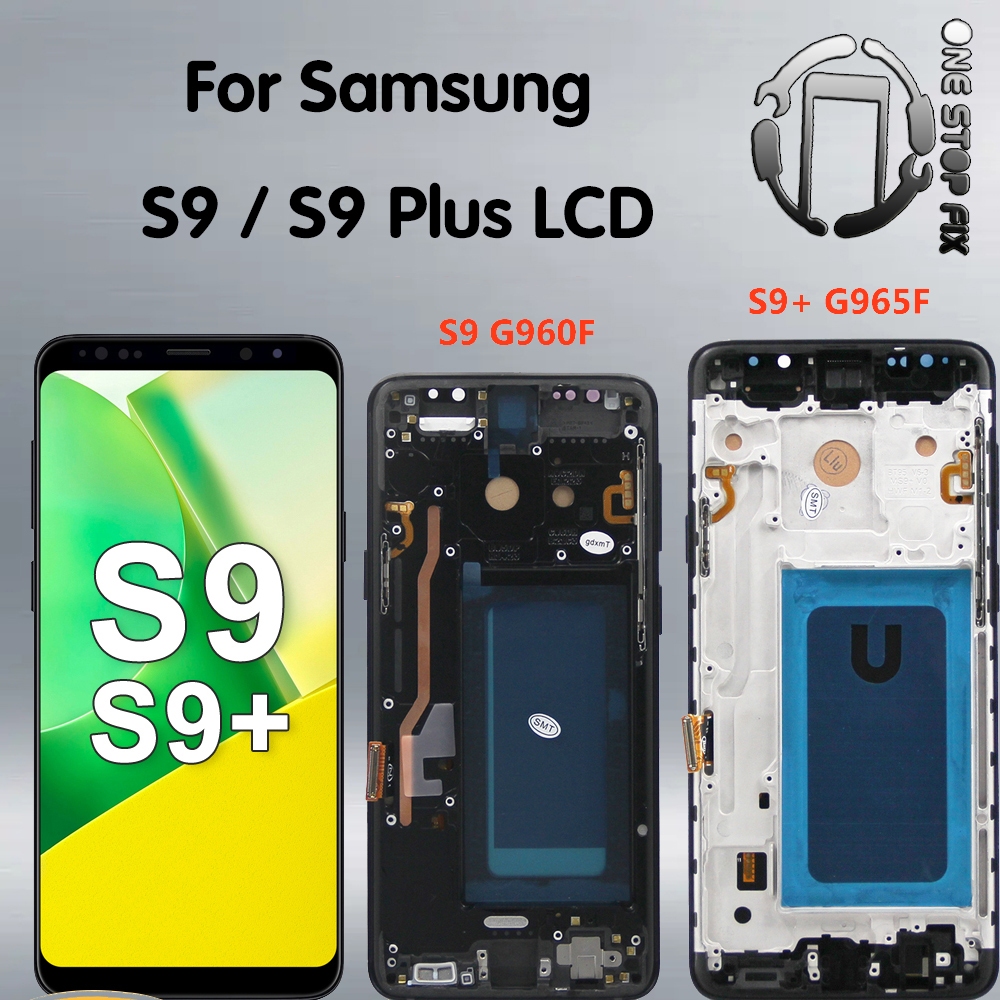 TFT LCD S9 De Qualidade Com Moldura Para SAMSUNG S9 G960 G960F Display S9 Plus G965 G965F ...