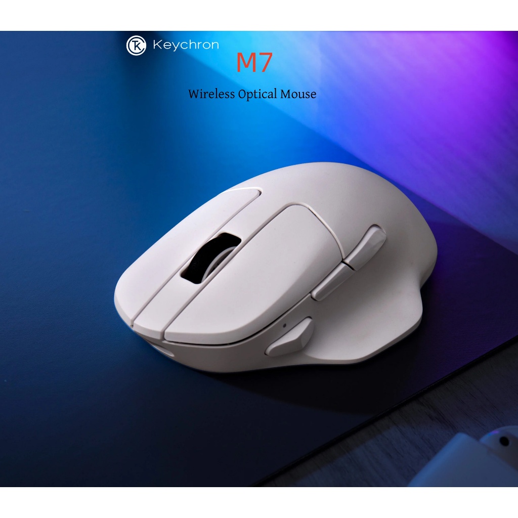 Keychron M7 Mouse Óptico Para Jogos Sem Fio , 2,4 GHz/Bluetooth 5,1/, 26000 DPI 4000 Hz Taxa De ...