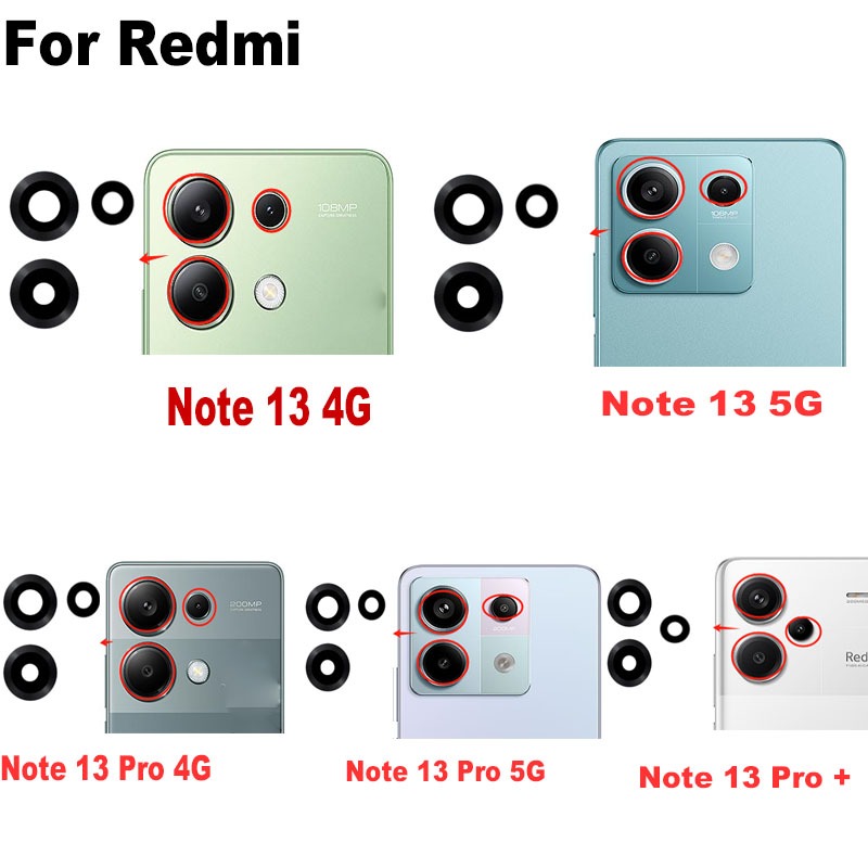 Para Xiaomi Redmi Note 13 Pro + Plus 4G 5G Lente Da Câmera Traseira ...