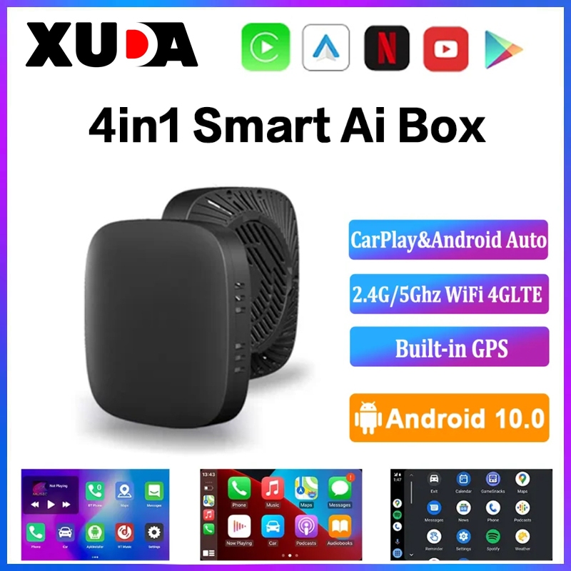 XUDA Carplay Ai Tv Box A133 4 Core 2 + 32GB Android 13.0 Suporte Netflix YouTube Wireless Auto ...