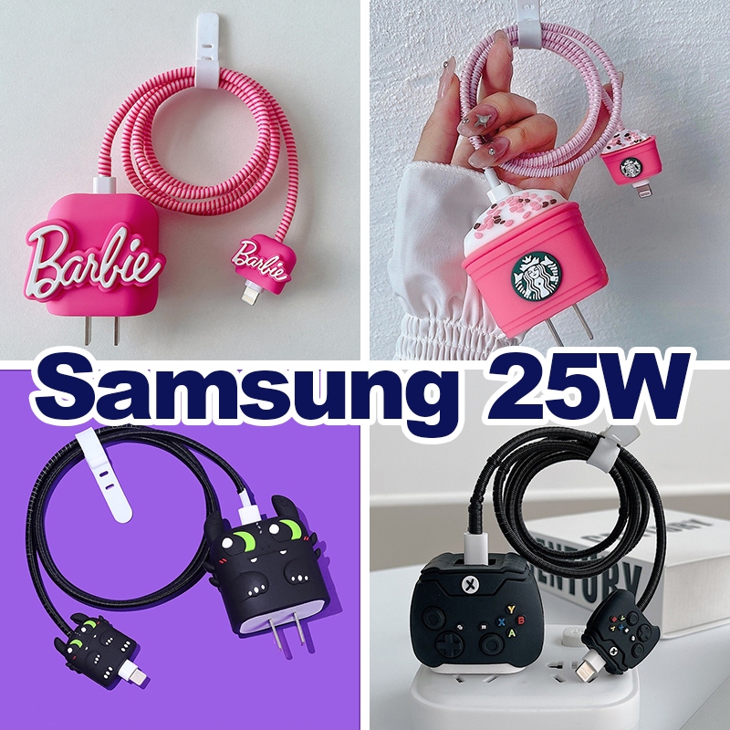 Conjunto 4 Em 1 Protetor De Cabo Para Samsung 25W Proteção Do ...