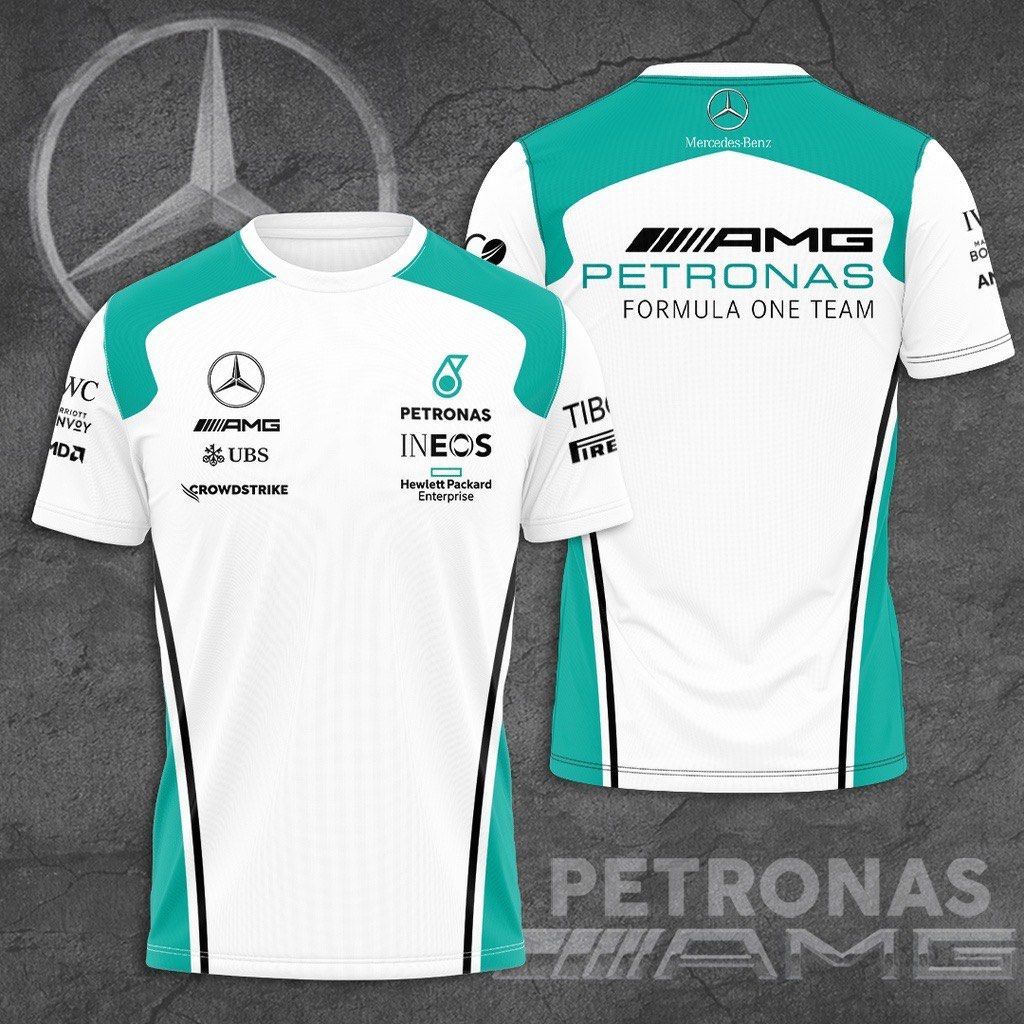 Lewis Hamilton Mercedes F1 Branca 2024 Camiseta / | Shopee Brasil