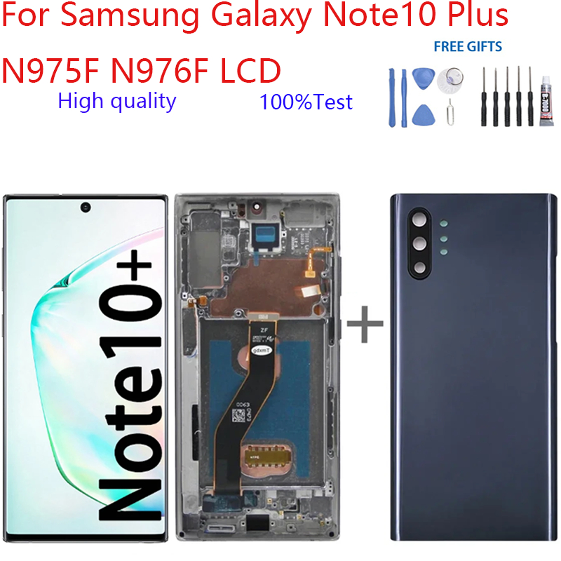 Tela De Toque Digital Para Samsung Galaxy Nota 10 + N975F N976F Lcd Display Com Moldura Plus 5G ...