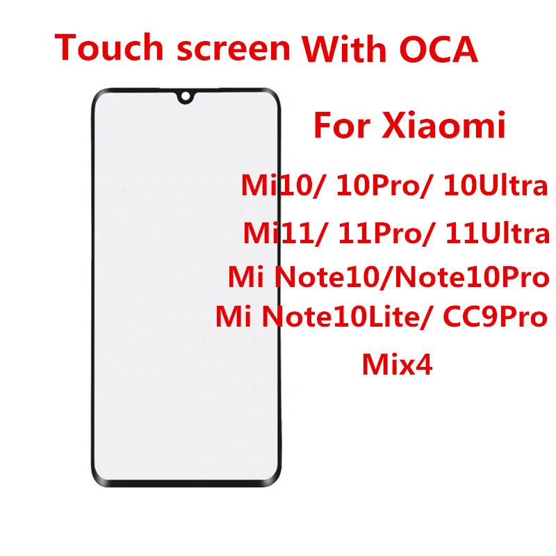 Tela Externa Para Xiaomi Mi 10 Pro 11 Ultra 12 Mini Nota 10 Lite Mix4 Painel Frontal De Toque ...