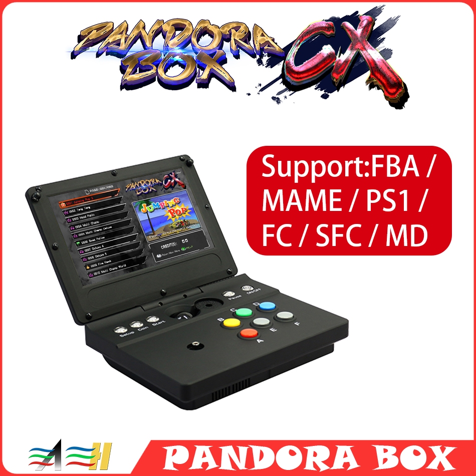 Uma Caixa Pandora CX 2800 Em 1 Clamshell Retro Portable Console Botão ...
