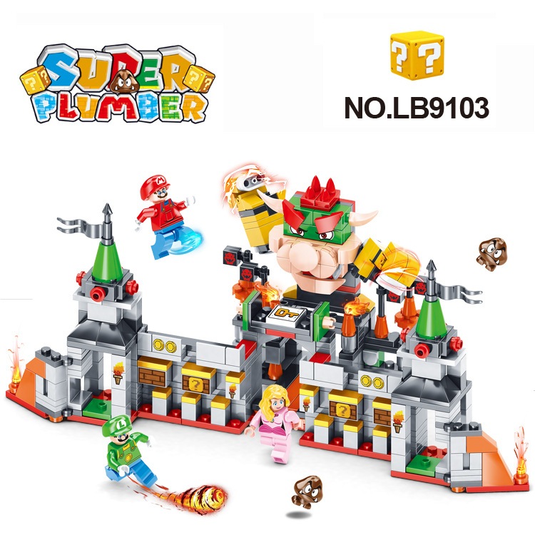 Lego Super Cooper Mario brinquedo blocos de construção pequena ...