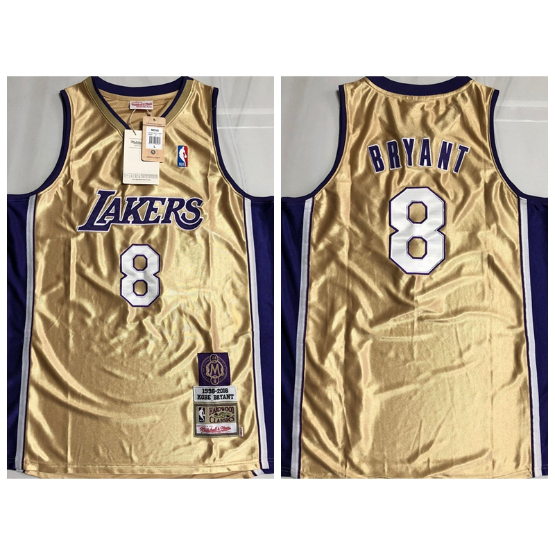 Homens Camisa Regata NBA Los Angeles Lakers No.8 Kobe Bryant Mitchell & Ness De Basquetebol ...