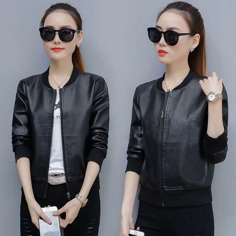 jaqueta feminina plus size de couro legitima motoqueira forrada plus ...