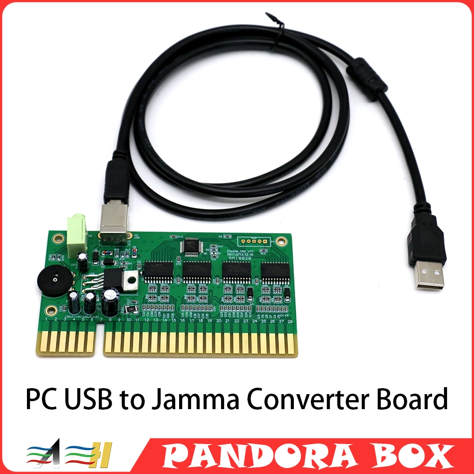 Placa Conversora PC/USB Para JAMMA Com Cabo 28PIN Interface Console De Vídeo Game 4 Pessoas ...