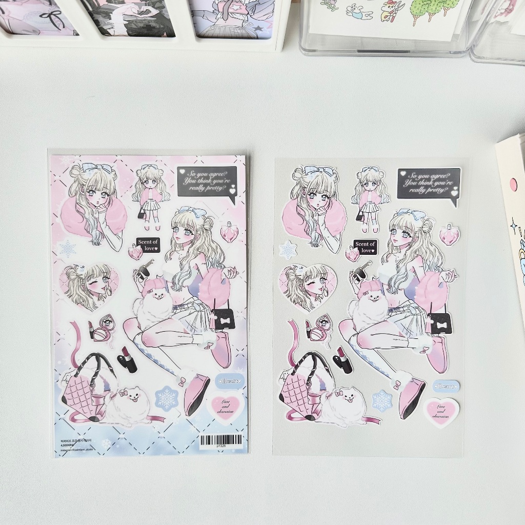 Coreano Dos Desenhos Animados Super Bonito Doce Sexy Girl Adesivos ...