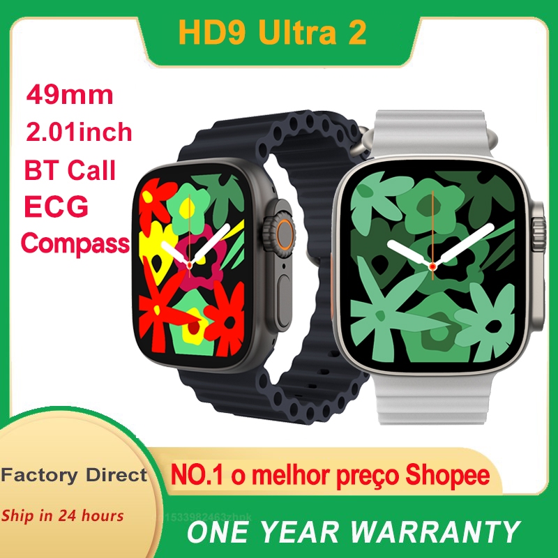 Novo Relógio Inteligente HD9 Ultra 2 Smart Watch Série 49mm 2.01'9 ...