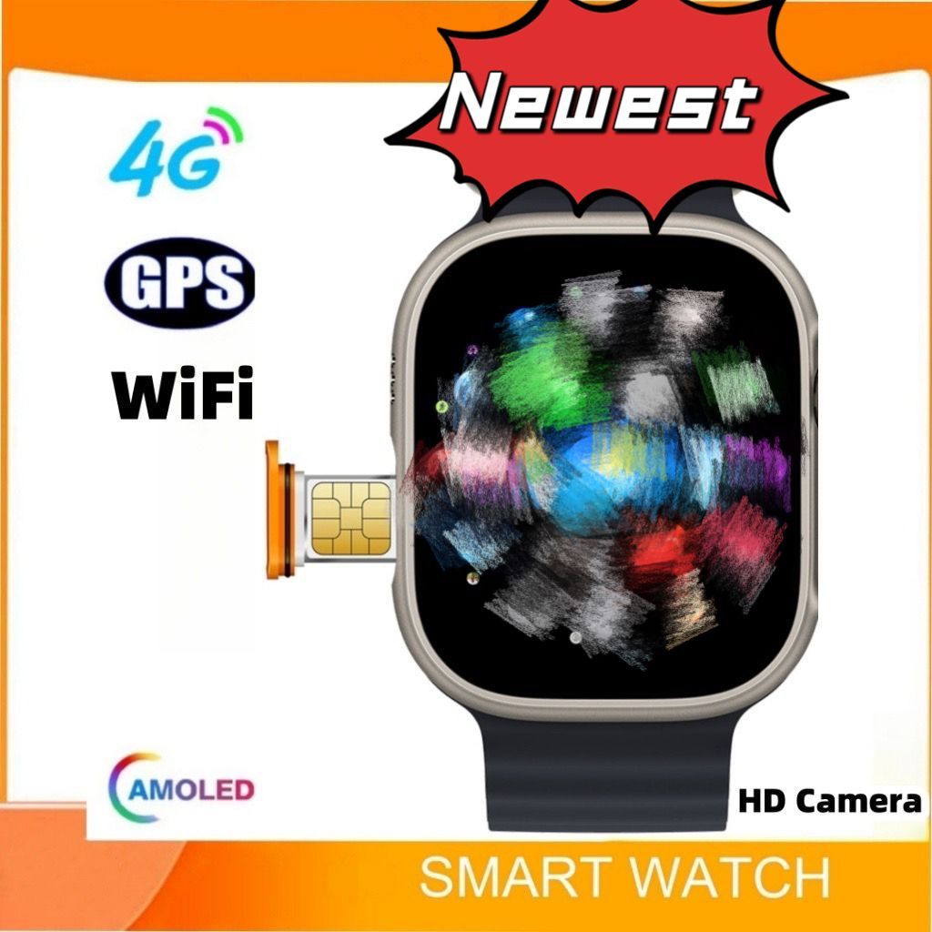Smartwatch Relógio Inteligente 4G SIM WIFI HK ultra ONE AMOLED Tela ...
