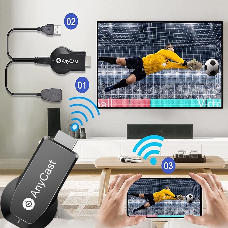 Anycast M2 Plus Display Sem Fio HDMI Dongle Receptor Adaptador ...
