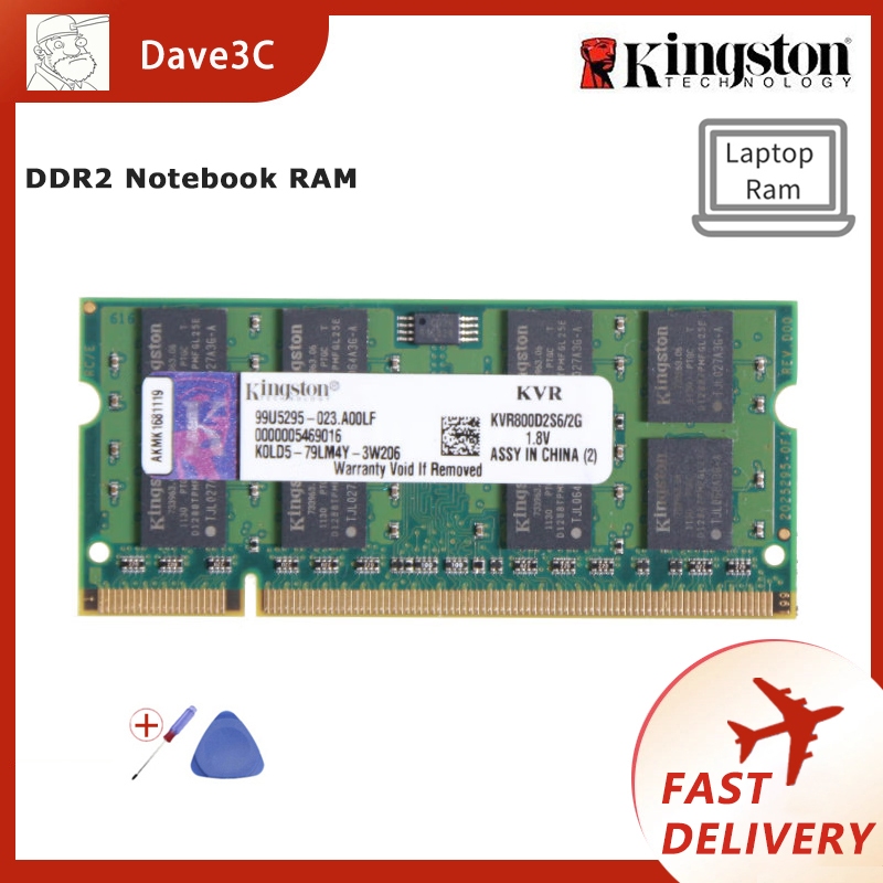 Kingston 2GB DDR2 Memória Para Notebook 667mhz 800mhz 2RX8 PC2-6400S 5300S SODIMM RAM | Shopee ...