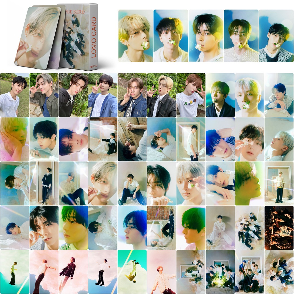 55pcs EN-HYPEN Lomo Cards New Album Orange Blood Photocards HEESEUNG ...