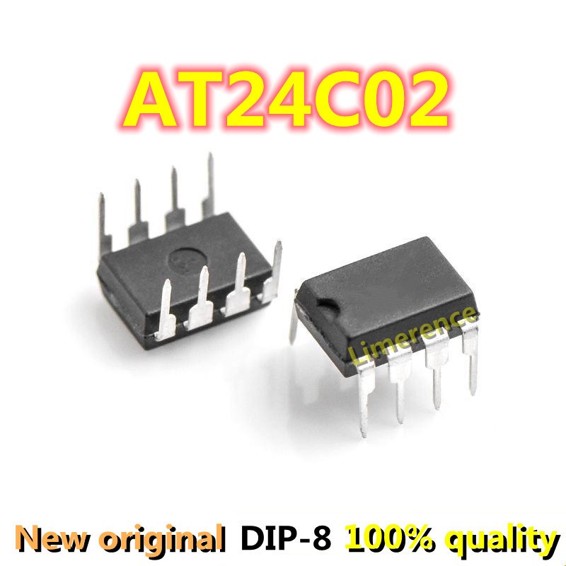 10PCS AT24C02 24C02N DIP8 24C02BN 24C02N DIP-8 Chipset IC Novo E ...