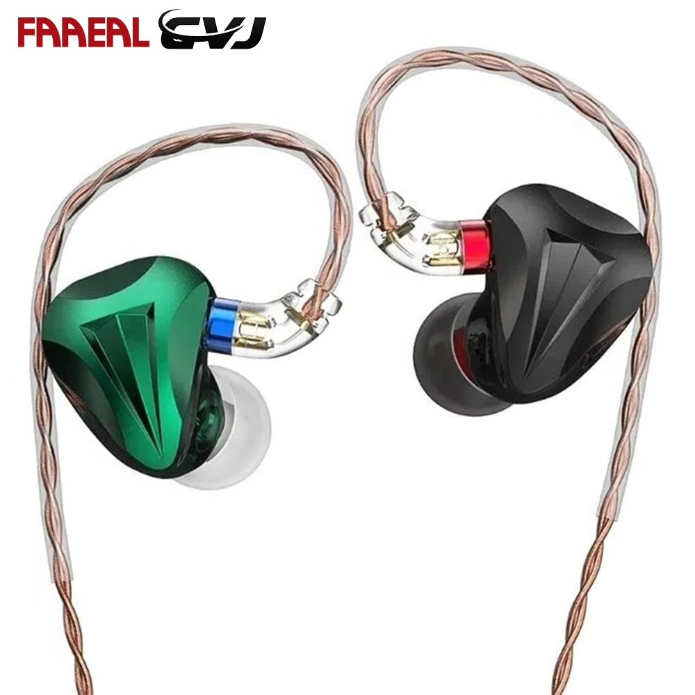 FAAEAL CVJ Freedom Fone De Ouvido Ajustável 5 Drivers Híbridos 1DD + 4BA 4 Modos De Ajuste ...