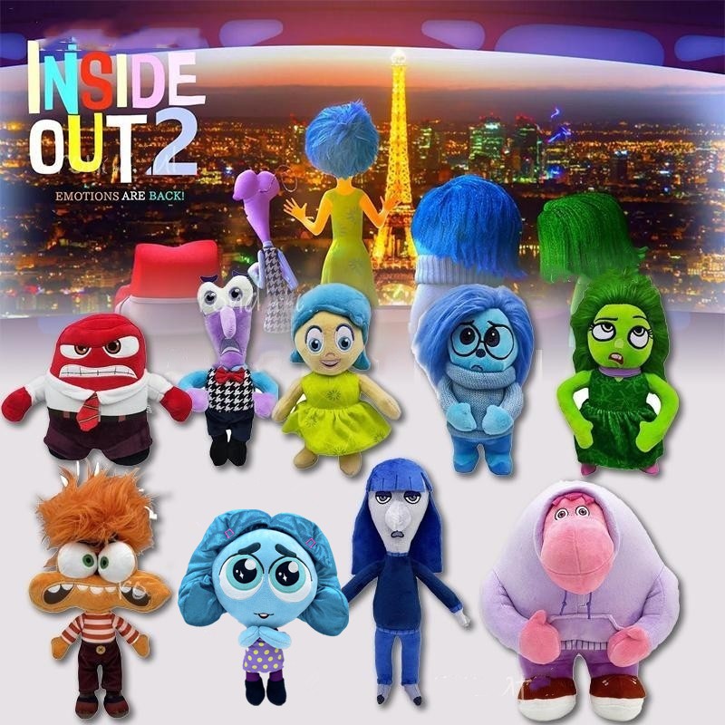 Inside Out 2 Pelúcia, Disney Anxiety Sadness Anger Joy Fear Disgust Joy Envy Ennui Embarrassment ...