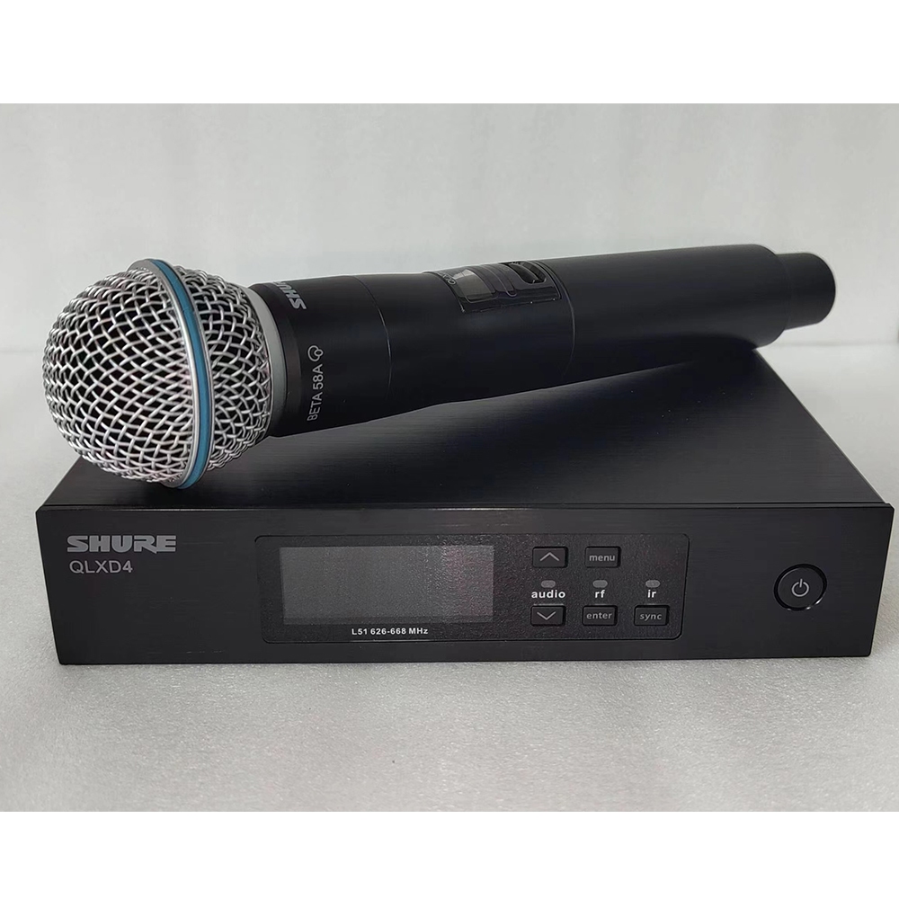 Shure QLXD4 Sistema UHF Profissional De Alta Qualidade Microfone Sem Fio BETA 58A De Mão , Para ...