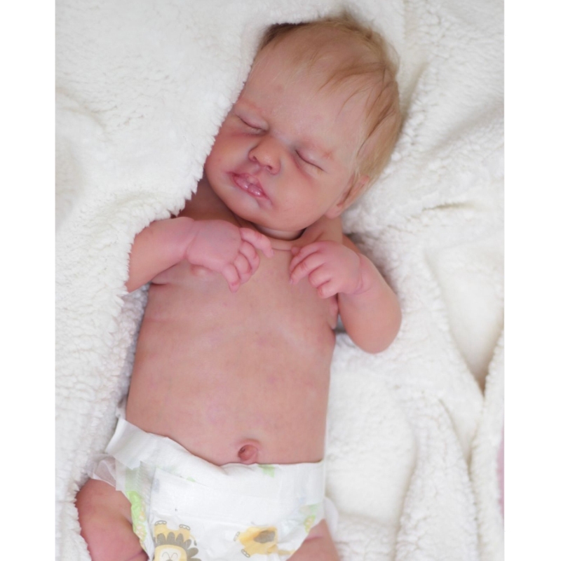 Reborn 49CM Vinil De Corpo Inteiro Bonecas Recém-Nascidas Baby Dolls ...