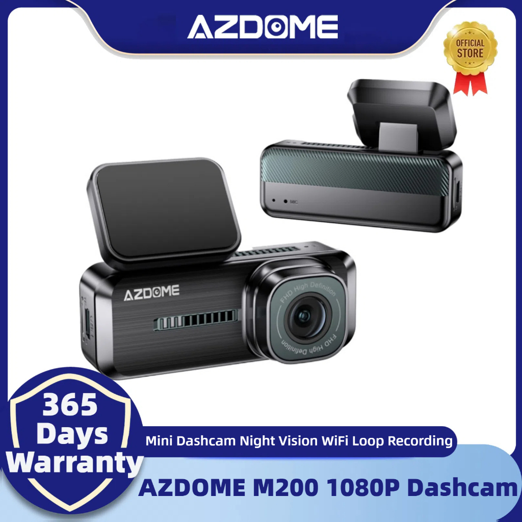 AZDOME M200 Dashcam 1080P Gravador De Carro Com Visão Noturna Gravação ...