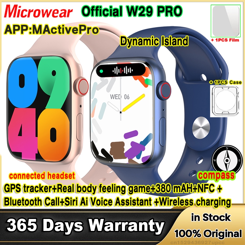 Dynamic Island W29 PRO Smartwatch Relógio Inteligente MicroOS 10 ...