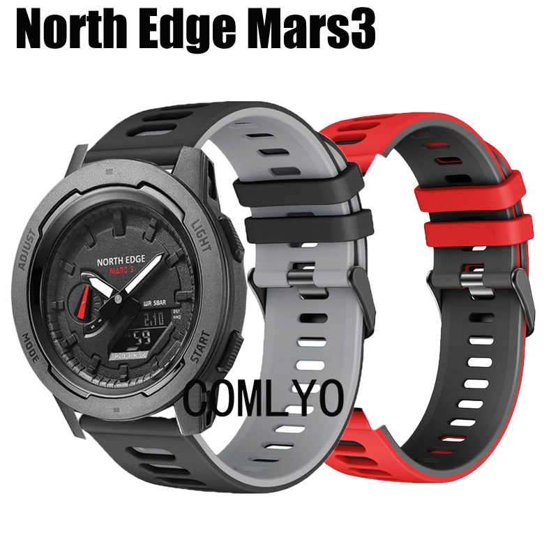 Para North Edge Mars 3 Strap Smart Watch Silicone Faixa Esportiva Macia De Mulheres Homens ...