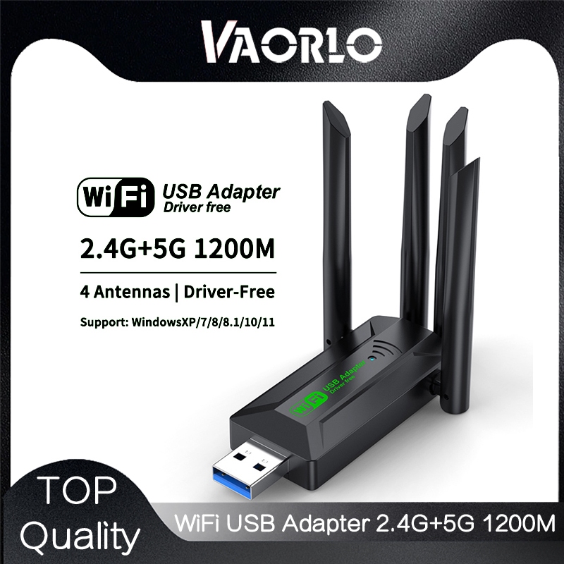 VAORLO 4 Antenas 1200Mbps USB 3.0 WiFi 802.11AX Placa De Rede Sem Fio Para Win 10/11 PC | Shopee ...
