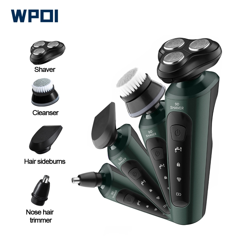 Barbeador WPOI Para Homens 4 Em 1 Elétrico Multifuncional Flutuante 3 ...