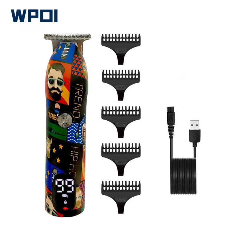 WPOI Máquina De Cortar Cabelo Elétrica Recarregável Aparador De Barba ...