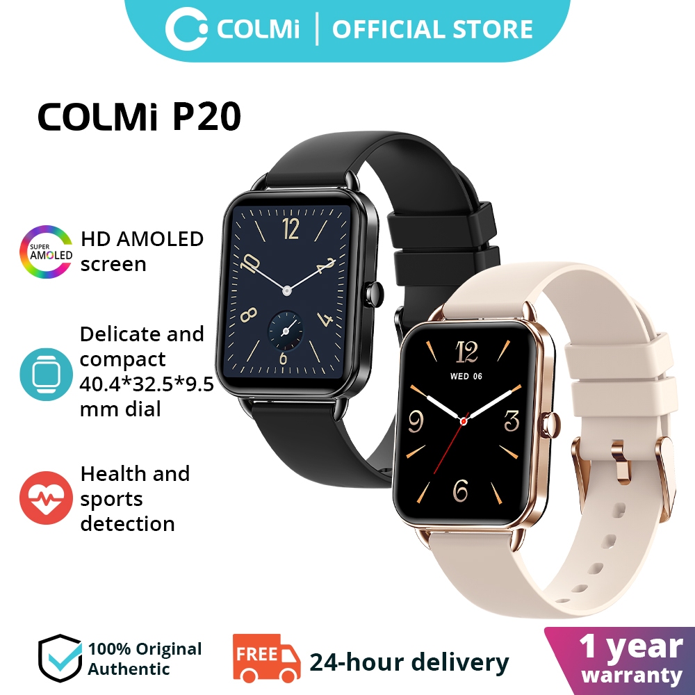 Smartwatch Relógio Inteligente COLMI P20 De 1,65 Polegadas AMOLED ...