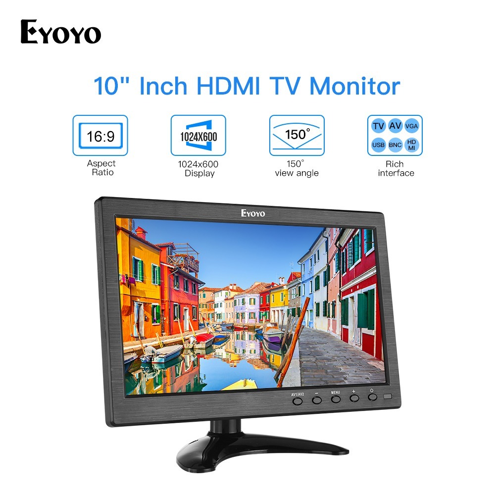Tela LCD Portátil Eyoyo 10 Polegadas Mini Monitor HDMI Pequeno ...