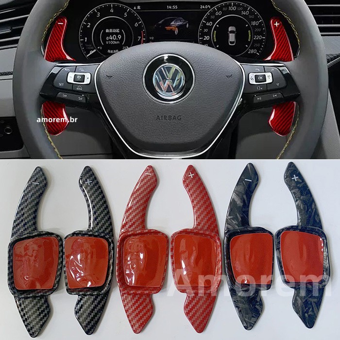 Extensão Paddle Shift Borboleta Volante Carbono Para Volkswagen Virtus ...