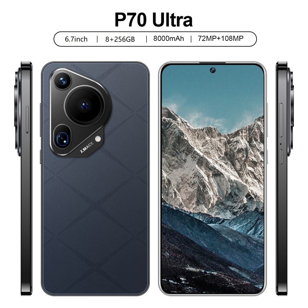 P70 Ultra Novo Smartphone 4G/5G De 6,7 Polegadas Memória Para Telefone Celular De Tela Cheia ...