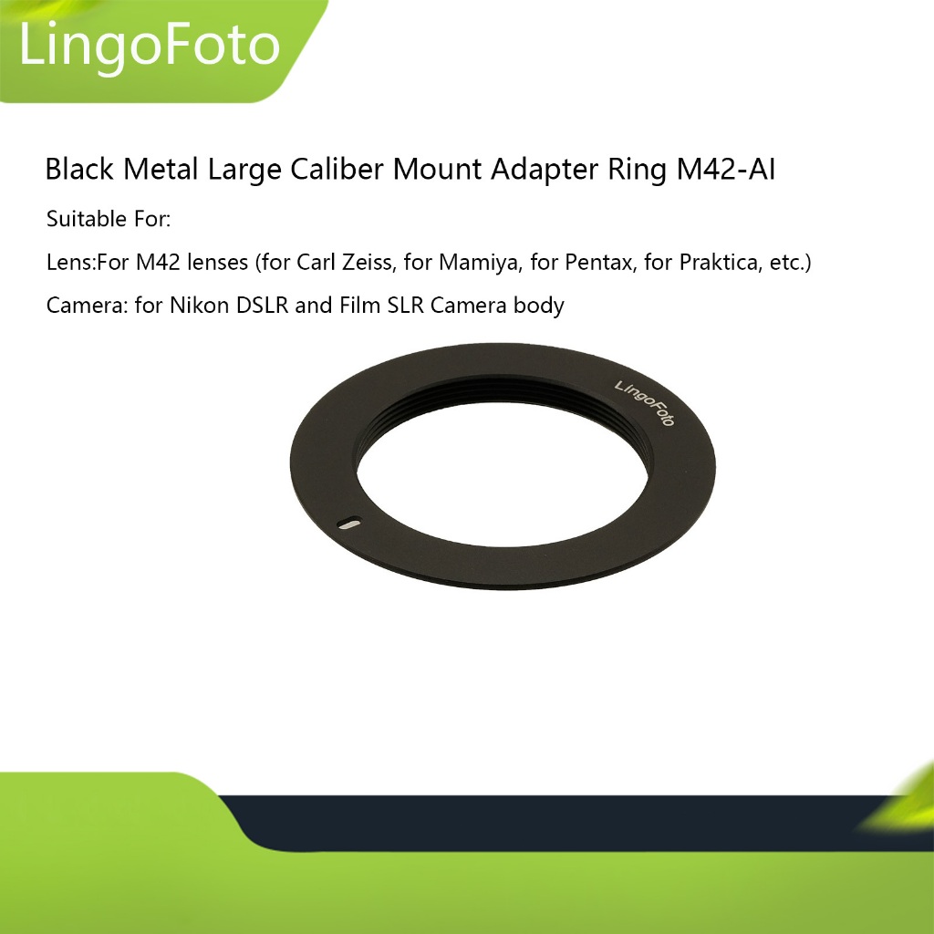 Anel Adaptador Preto Para Montagem Em Grande Calibre M42-AI Lente M42 ...