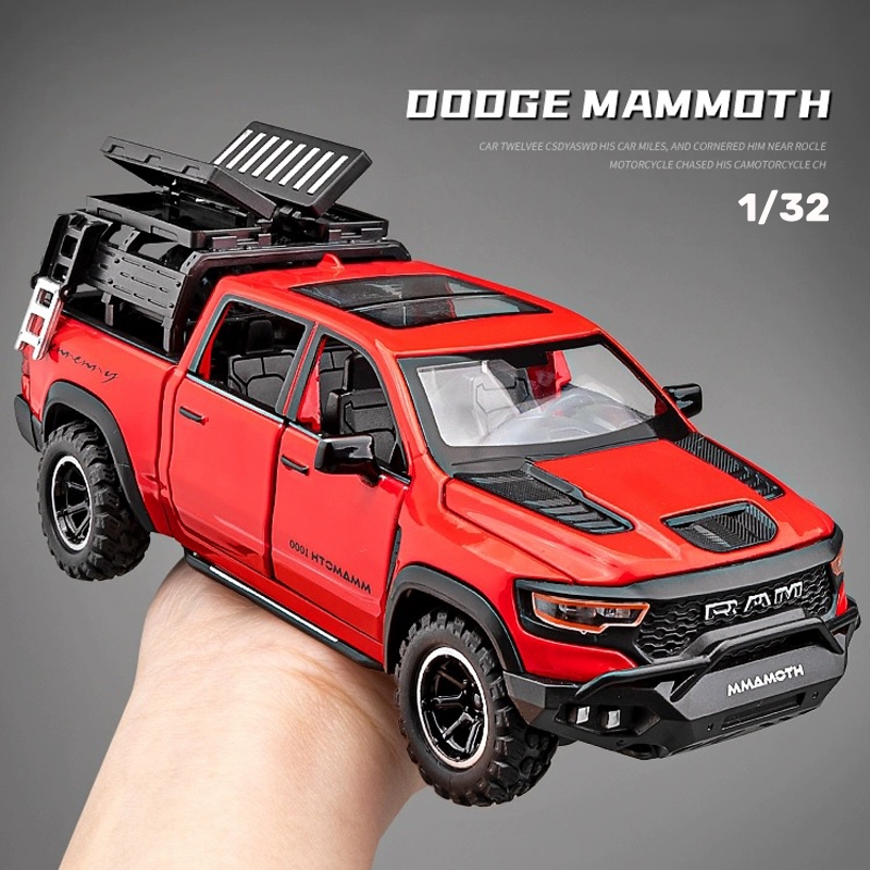 1 : 32 Escala Mammoth Pickup Alloy Car Modelo Diecast Carro Liga Som ...