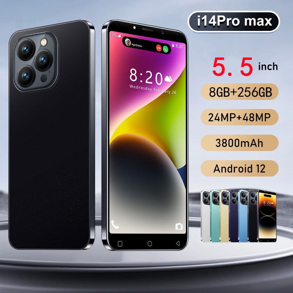 2024 Novo Smartphone Para Celular i14 5,5 Polegadas 8 Gb 256 5G Dual ...