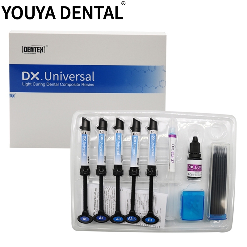 Kit Composto Dental Universal De Cura Leve De Resina 4g 2,5ml Adesivo ...