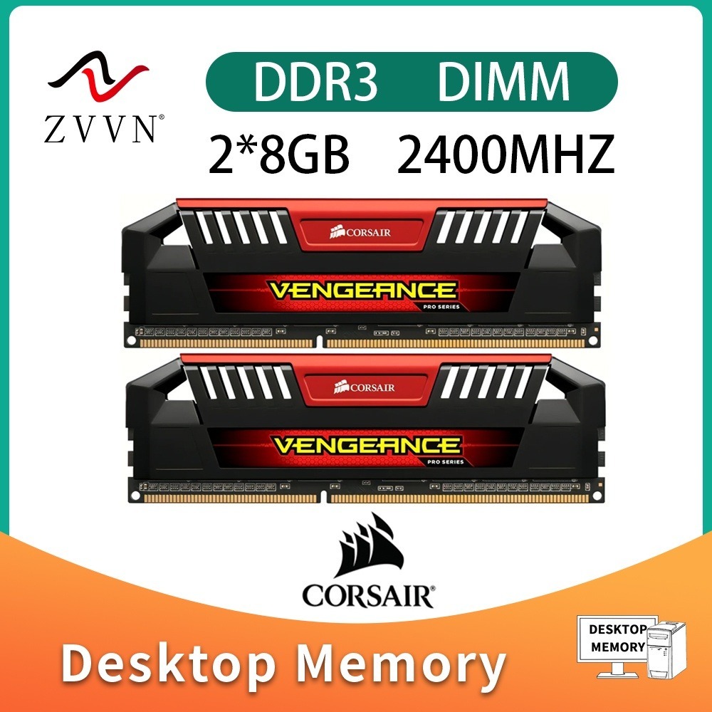 Novo Para Corsair VENGEANCE Pro 16GB 2x 8GB DDR3 OC 2400MHz CMY16GX3M2A2400C11R Memória RAM PC ...